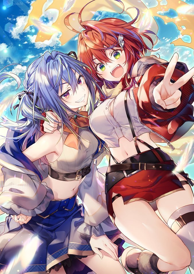 【C101】ひよクロ 涼海ネモちゃん＆茜音カンナちゃんB2タペストリー - happy - BOOTH