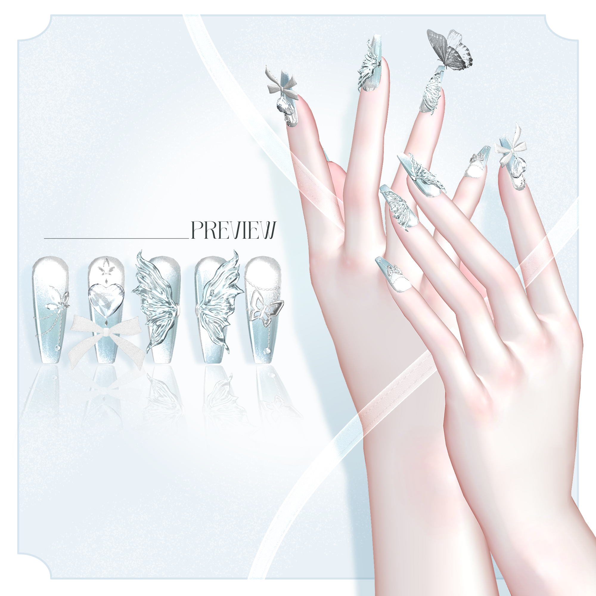 Butterfly Nail V3_N03 - SEOL LEO - BOOTH