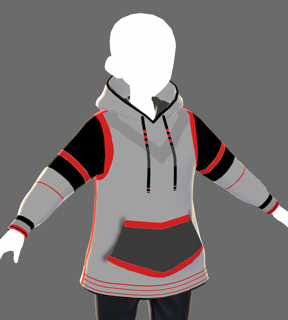 Vroid Hoodie Multi Color Variation Set Making magic BOOTH