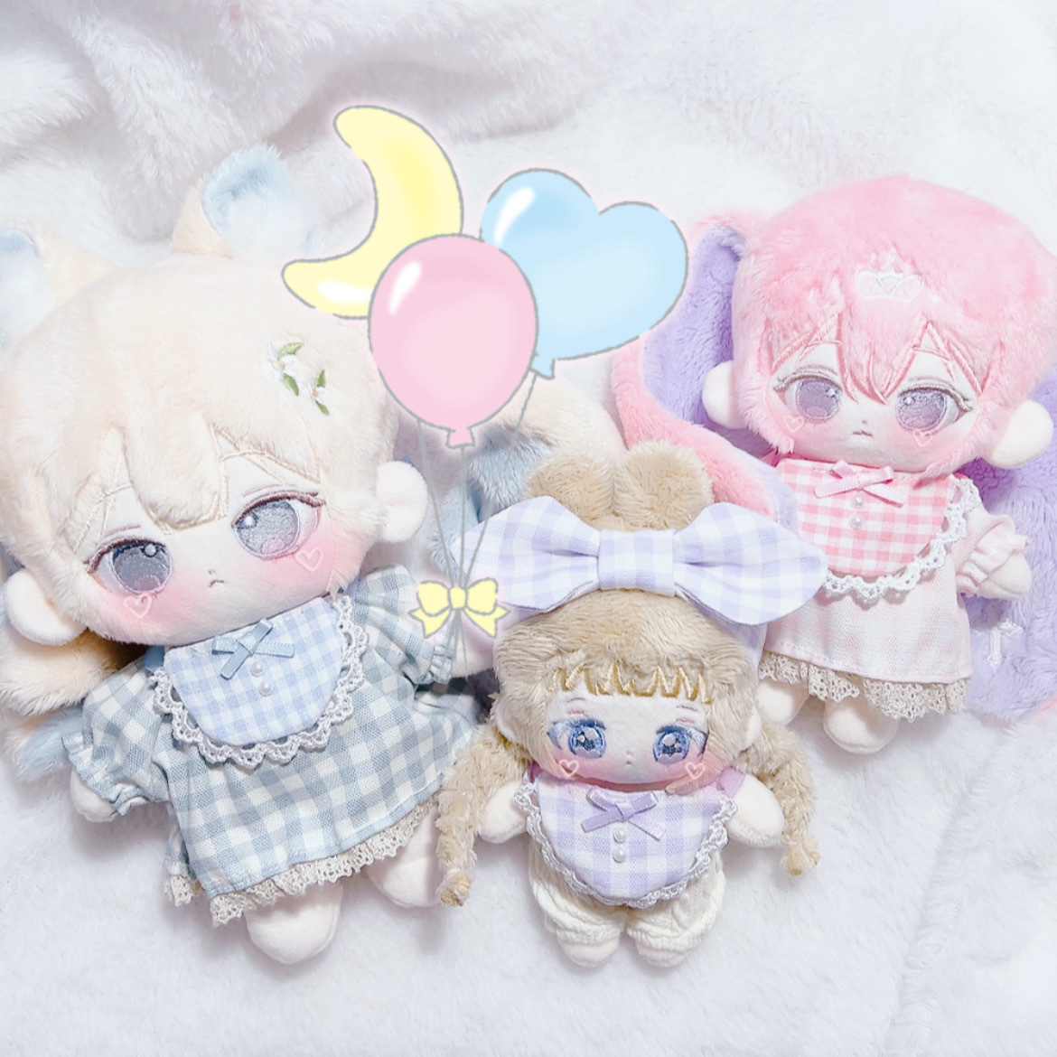 8㎝10㎝ ぬい服 ぬいぐるみ用 ベビースタイ リボンセット - moln - BOOTH