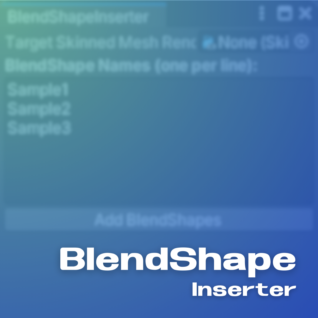 [Free] 新しいBlendShapeを一括追加するUnityツール【BlendShapeInserter】 - 1RST 🟥🟧🟨⬜ - BOOTH