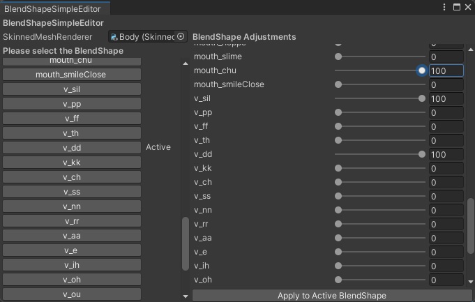 [Free] BlendShapeの内容を編集できるUnityツール【BlendShapeSimpleEditor】 - 1RST 🟥🟧🟨⬜ - BOOTH