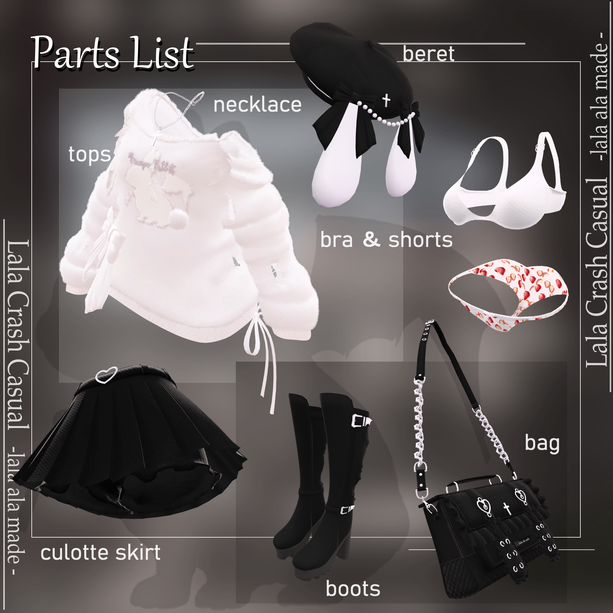 【みるくらて&しゅがーらて専用】Lala Crash Casual【VRChat想定】 - Lala à la made - BOOTH