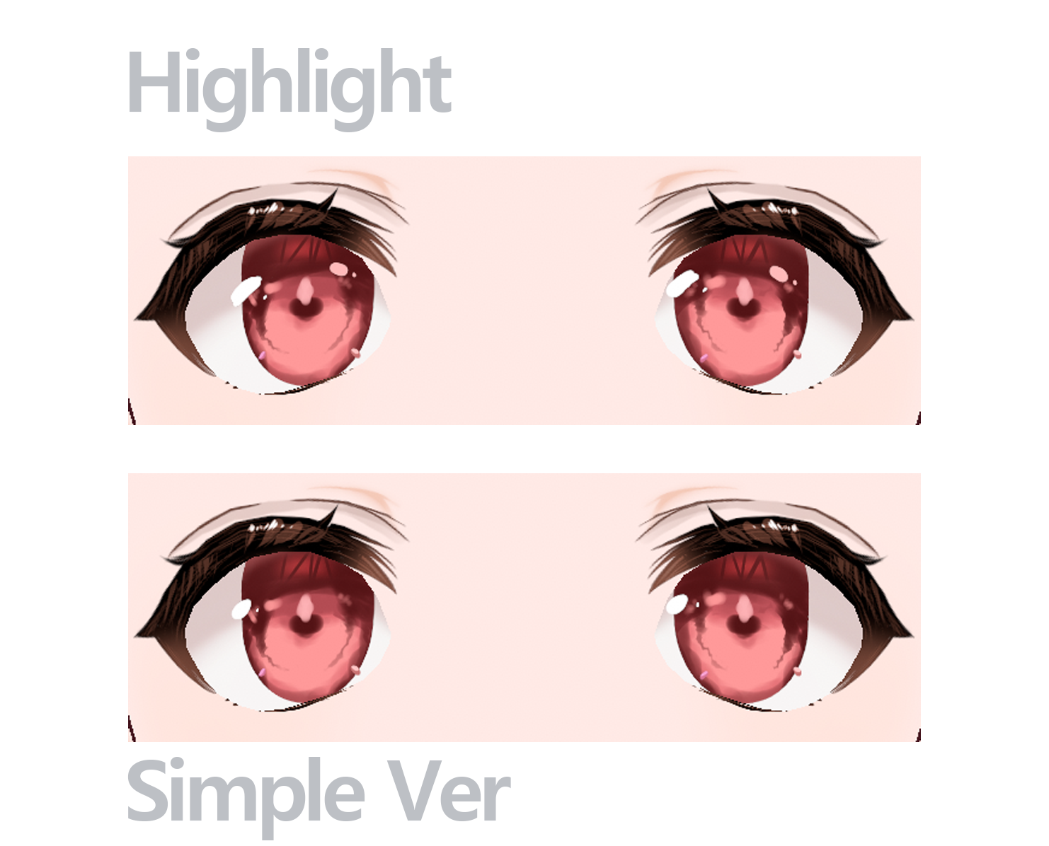 【VRoid】 Eyes(Irises), Eyes highlight Tex / 目(瞳)、アイハイライトテクスチャーセット ...