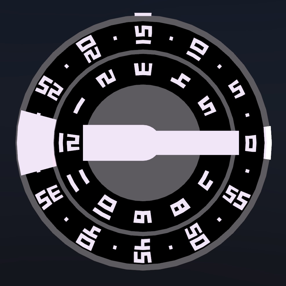 [VRChat インテリア] Relative Clock：文字盤が回る不思議な時計 - XOR Architecture - BOOTH