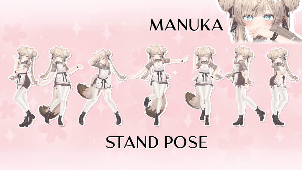 Pose Set Bundle 「STAND & FLOOR」 14 Poses - VRChat (7 Avatars) - Feder - BOOTH
