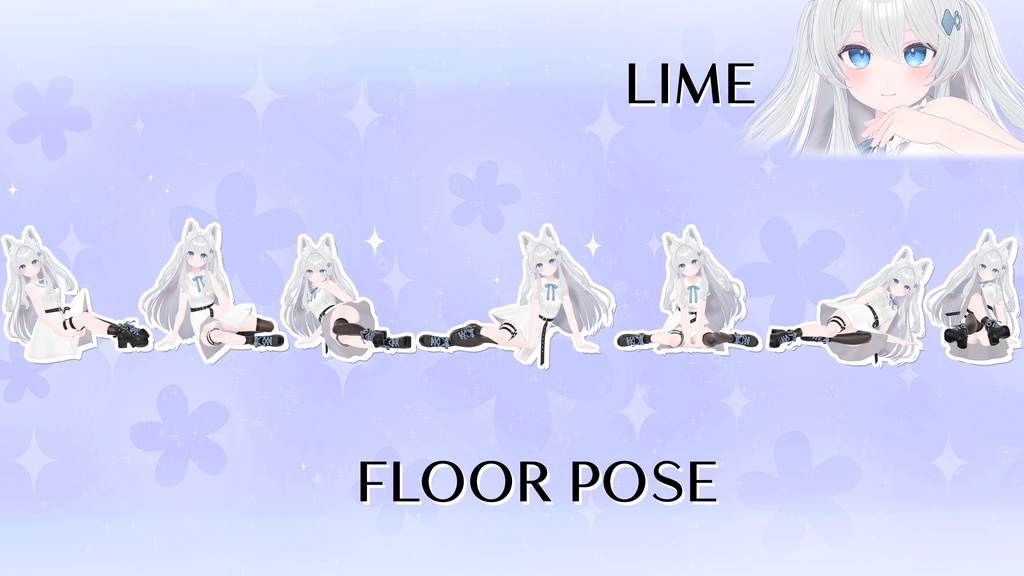 Pose Set Bundle 「STAND & FLOOR」 14 Poses - VRChat (7 Avatars) - Feder - BOOTH