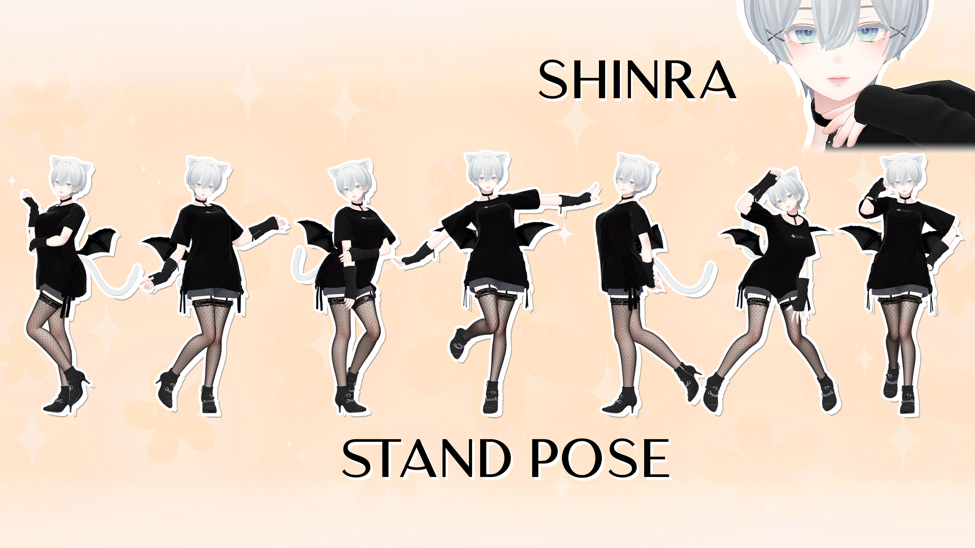 Pose Set Bundle 「STAND & FLOOR」 14 Poses - VRChat (7 Avatars) - Feder ...