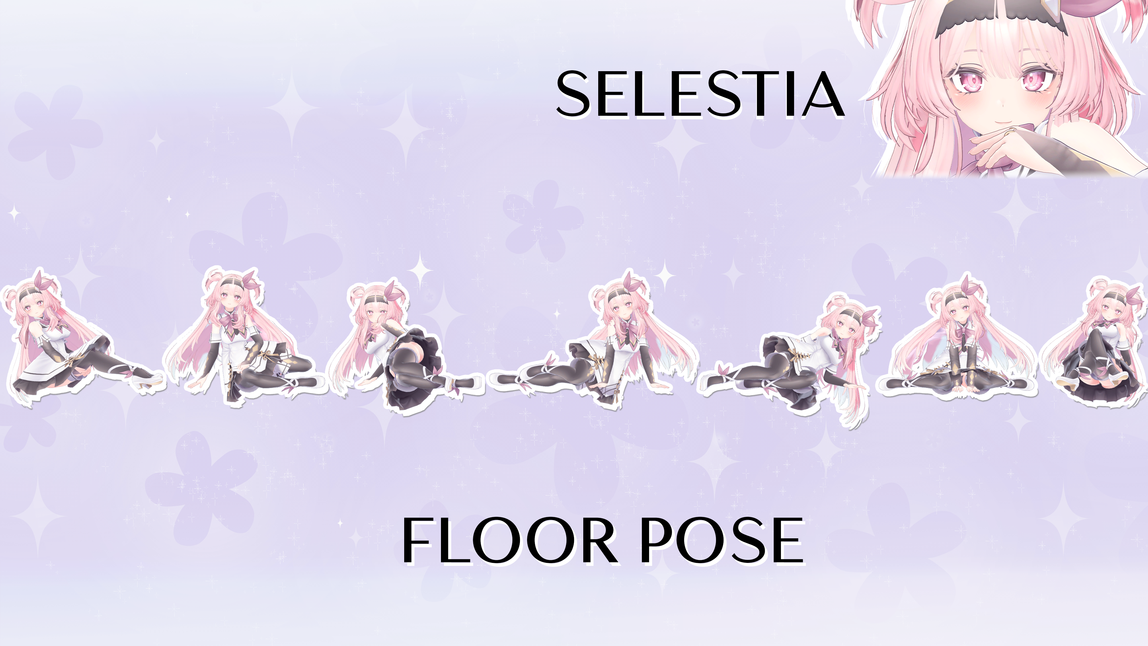 Pose Set Bundle 「STAND & FLOOR」 14 Poses - VRChat (7 Avatars) - Feder ...