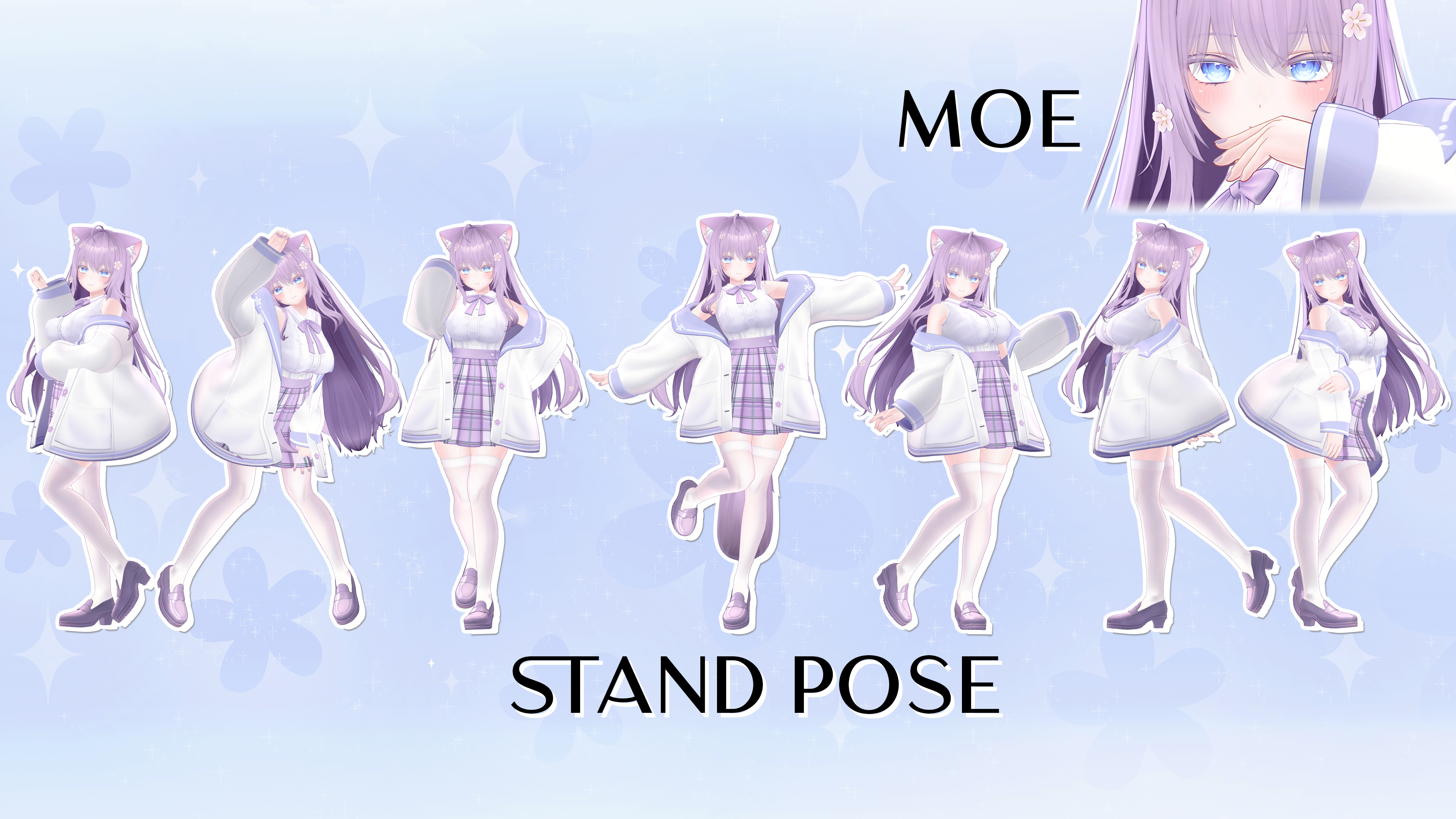 Pose Set Bundle 「STAND & FLOOR」 14 Poses - VRChat (7 Avatars) - Feder ...