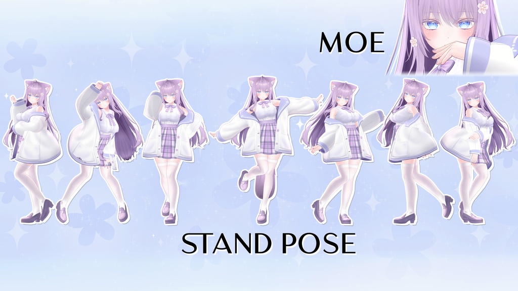 Pose Set Bundle 「STAND & FLOOR」 14 Poses - VRChat (7 Avatars) - Feder - BOOTH