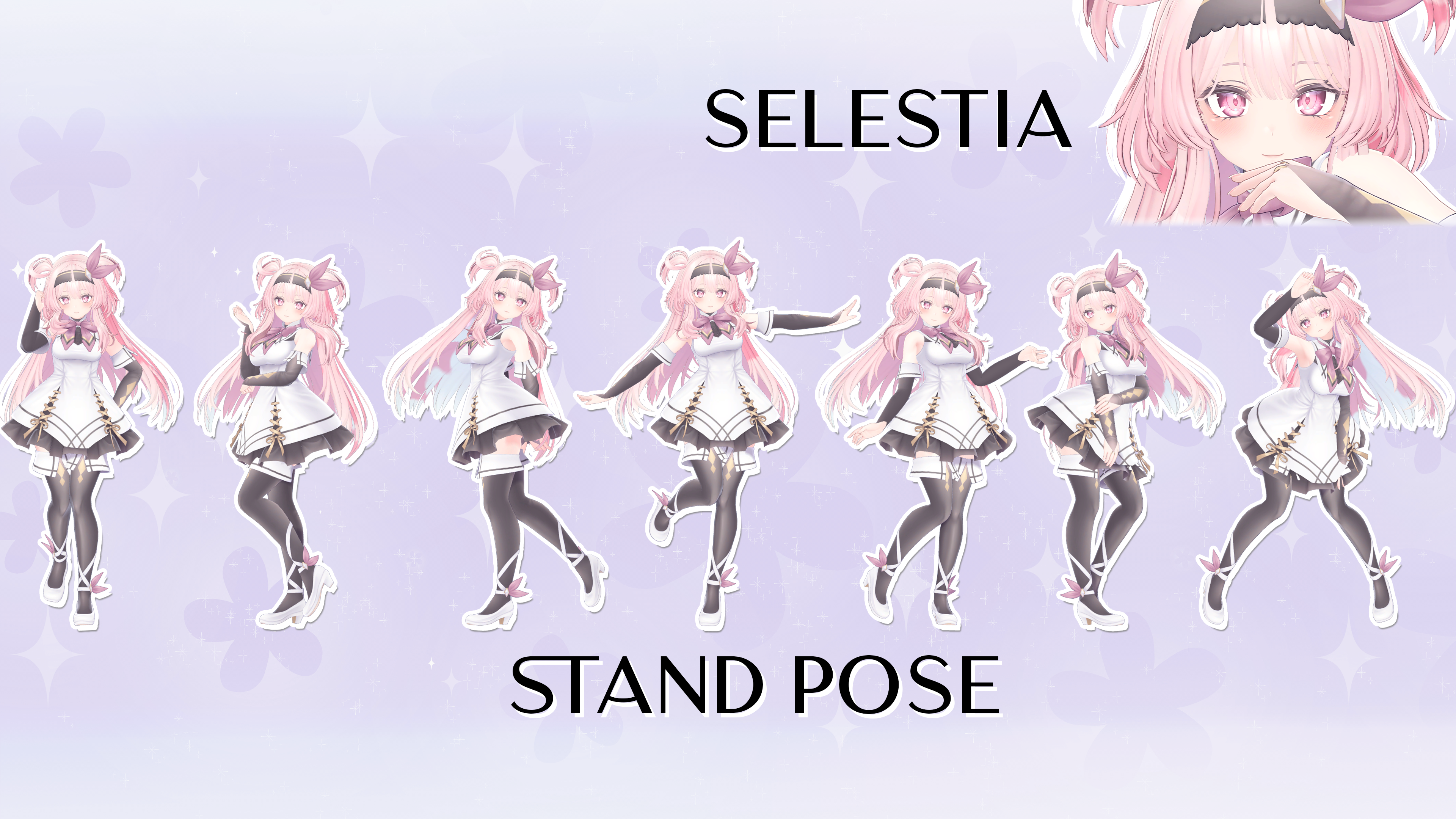 Pose Set Bundle 「STAND & FLOOR」 14 Poses - VRChat (7 Avatars) - Feder ...