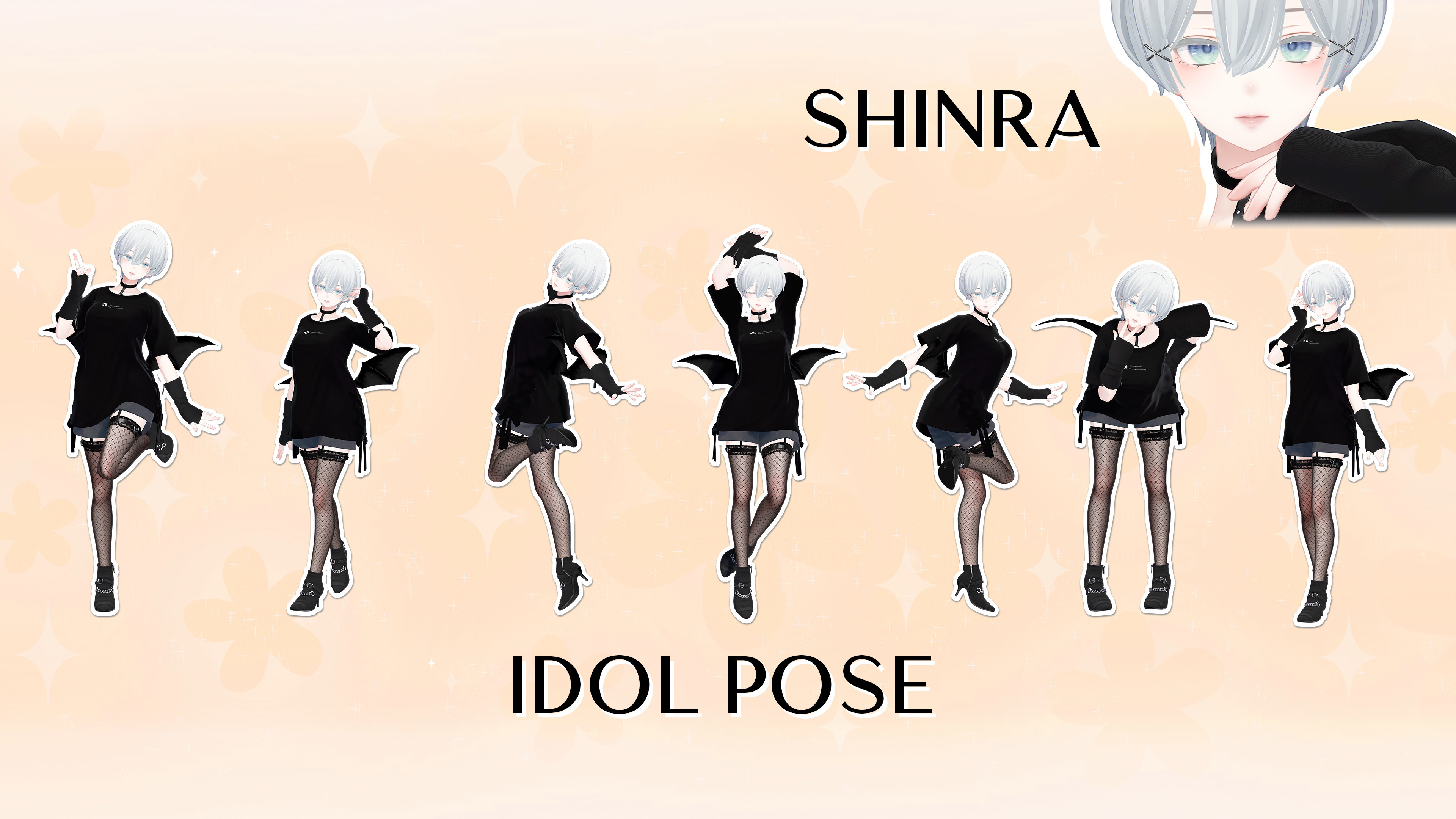 Pose Set 「IDOL」 7 Poses - VRChat (7 Avatars) - Feder - BOOTH