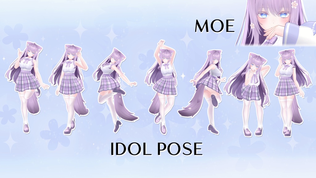 Pose Set 「IDOL」 7 Poses - VRChat (7 Avatars) - Feder - BOOTH