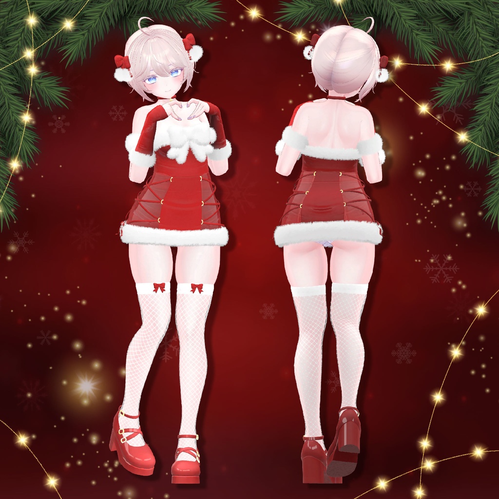 [萌] Moe Christmas Santa Girl (VRC 3Dアイテム) - luna's closet - BOOTH