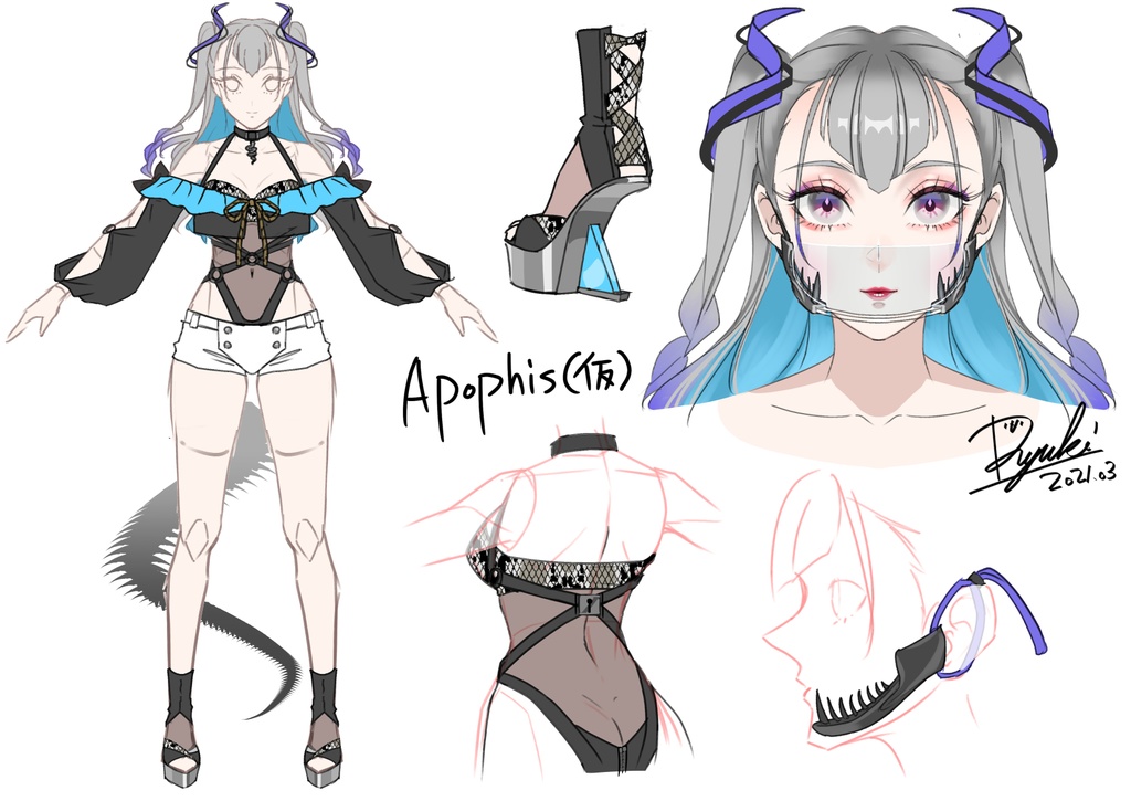 【VRM/オリジナル3Dモデル】Apophis - Ryuki's BOOTH - BOOTH