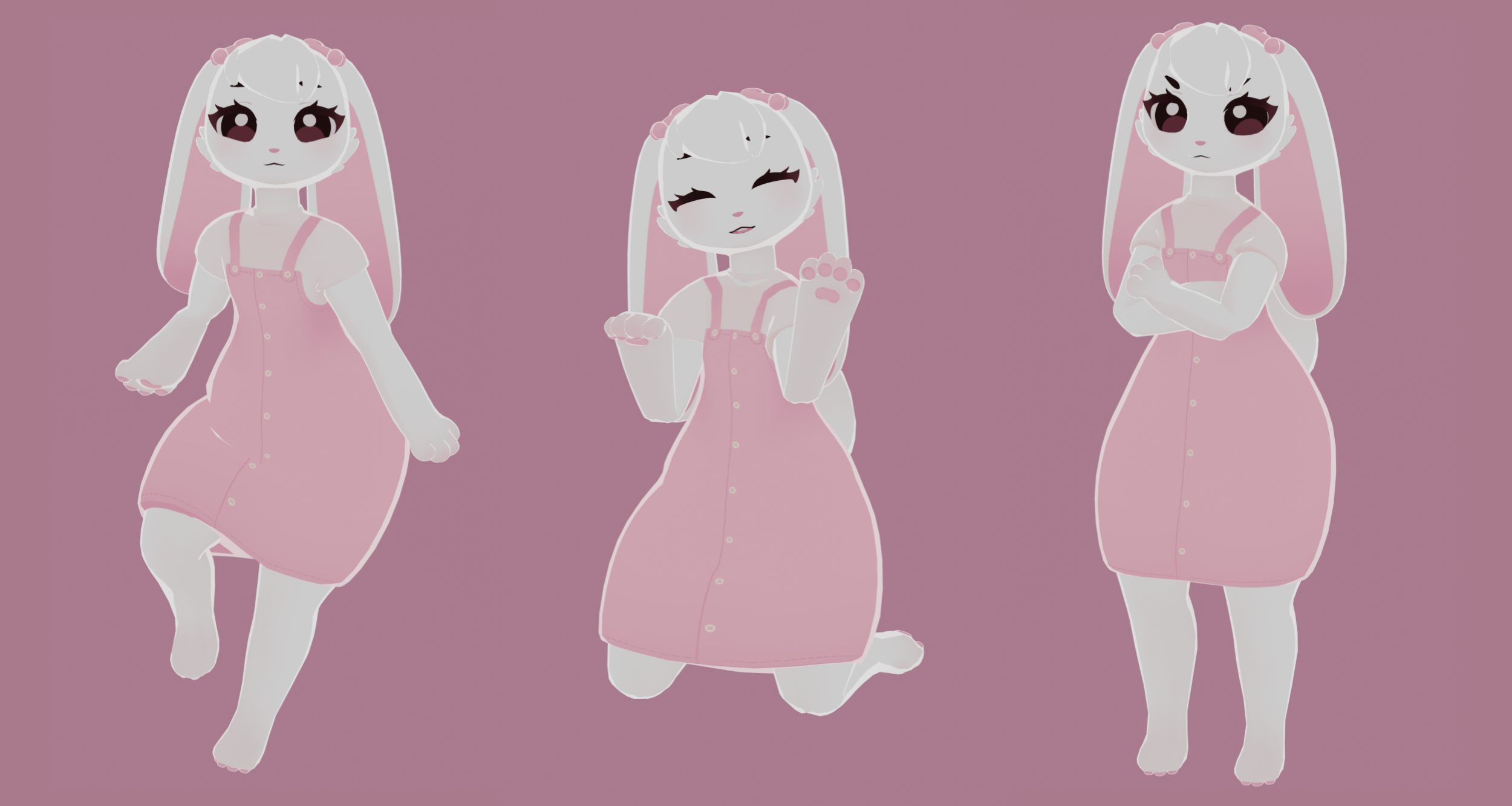 Floppy the Bunny VRChat Kemono Furry Avatar - drawforfood - BOOTH