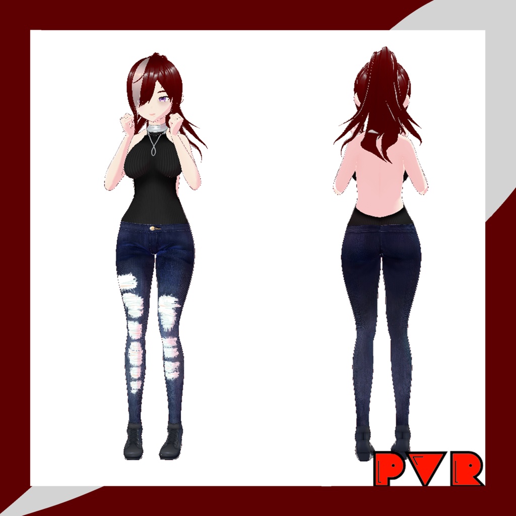 Original 3D vrm model (Ru) VRChat/Vtuber - PixeledVR - BOOTH
