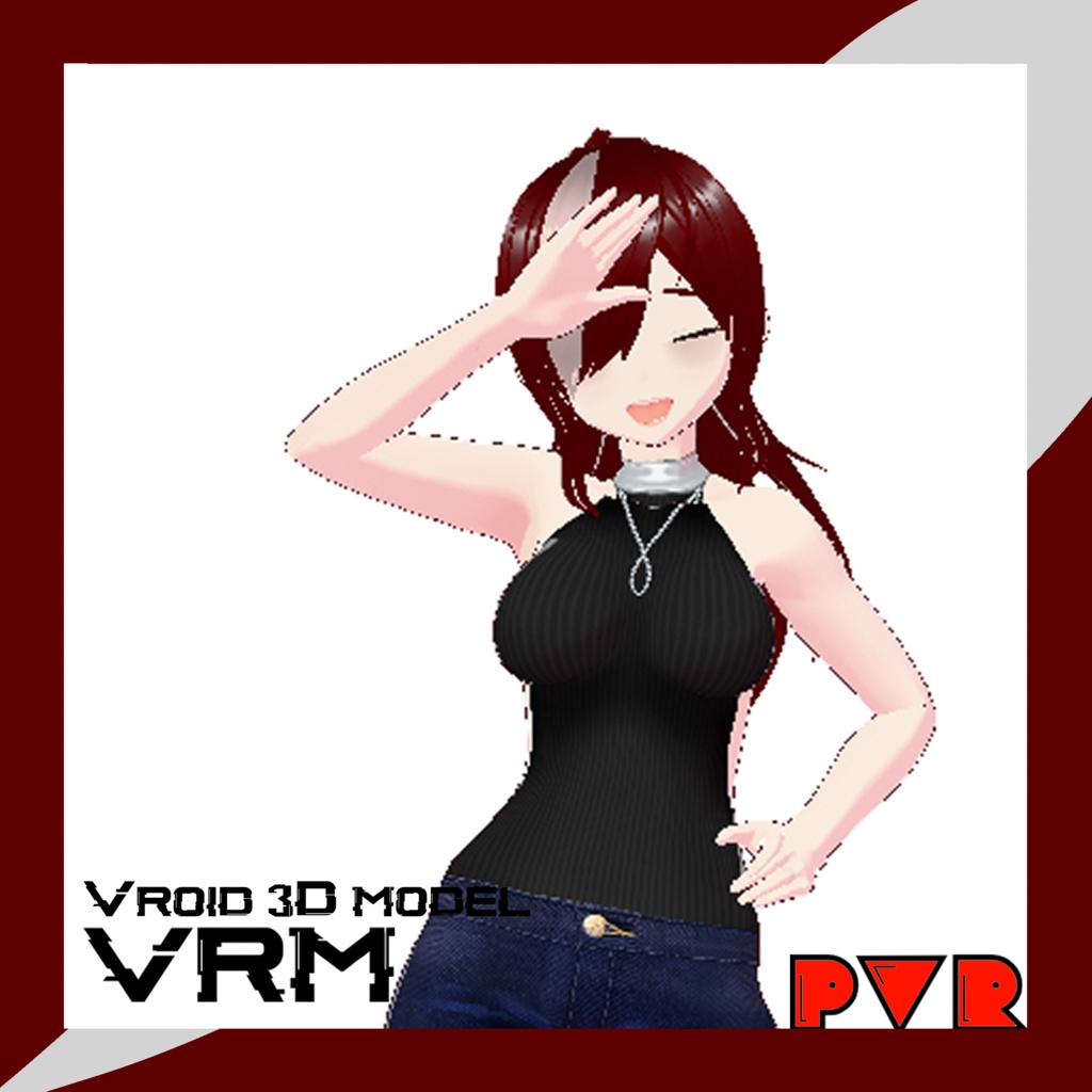 Original 3D vrm model (Ru) VRChat/Vtuber - PixeledVR - BOOTH