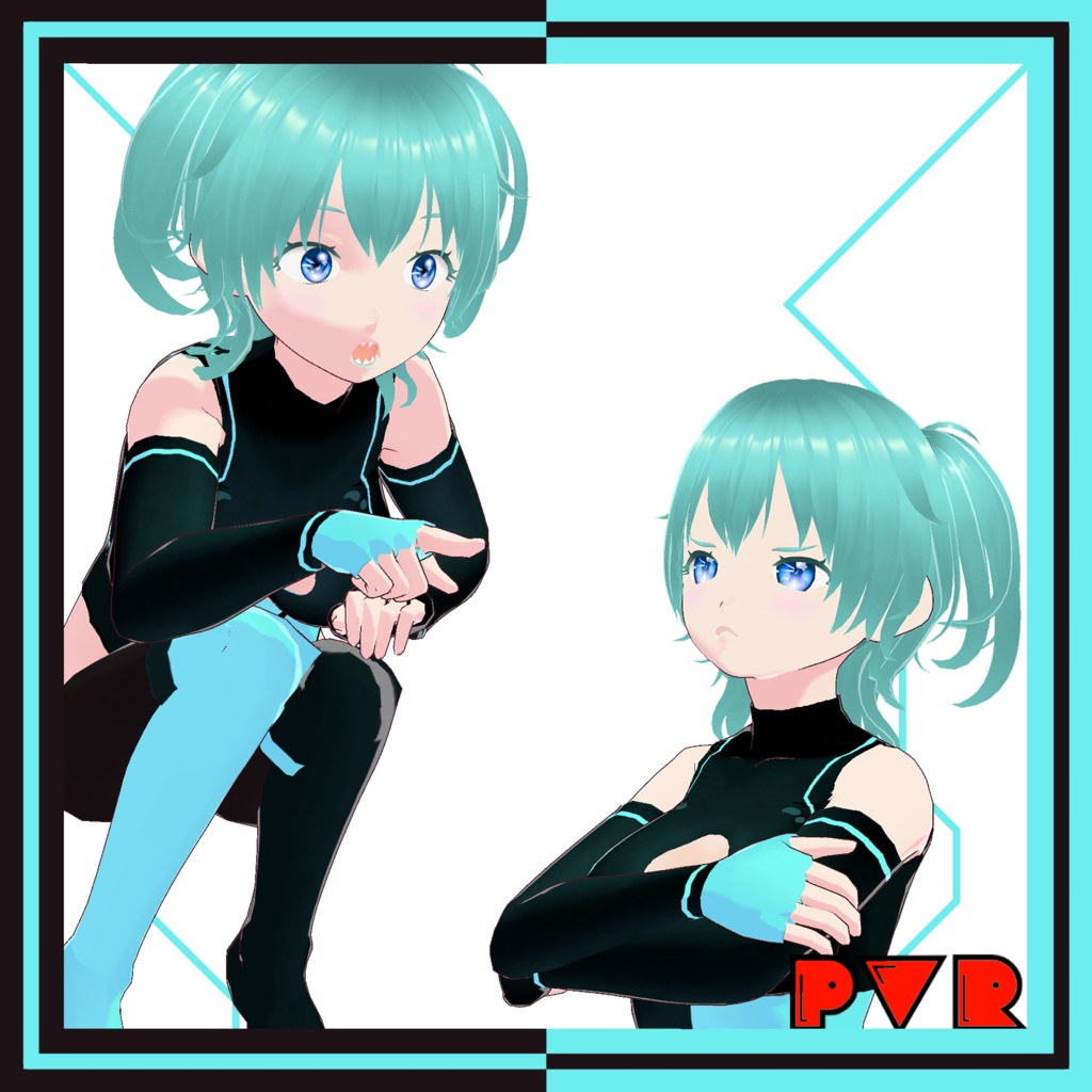 Original 3D vrm model (CyAnn) VRChat/Vtuber - PixeledVR - BOOTH