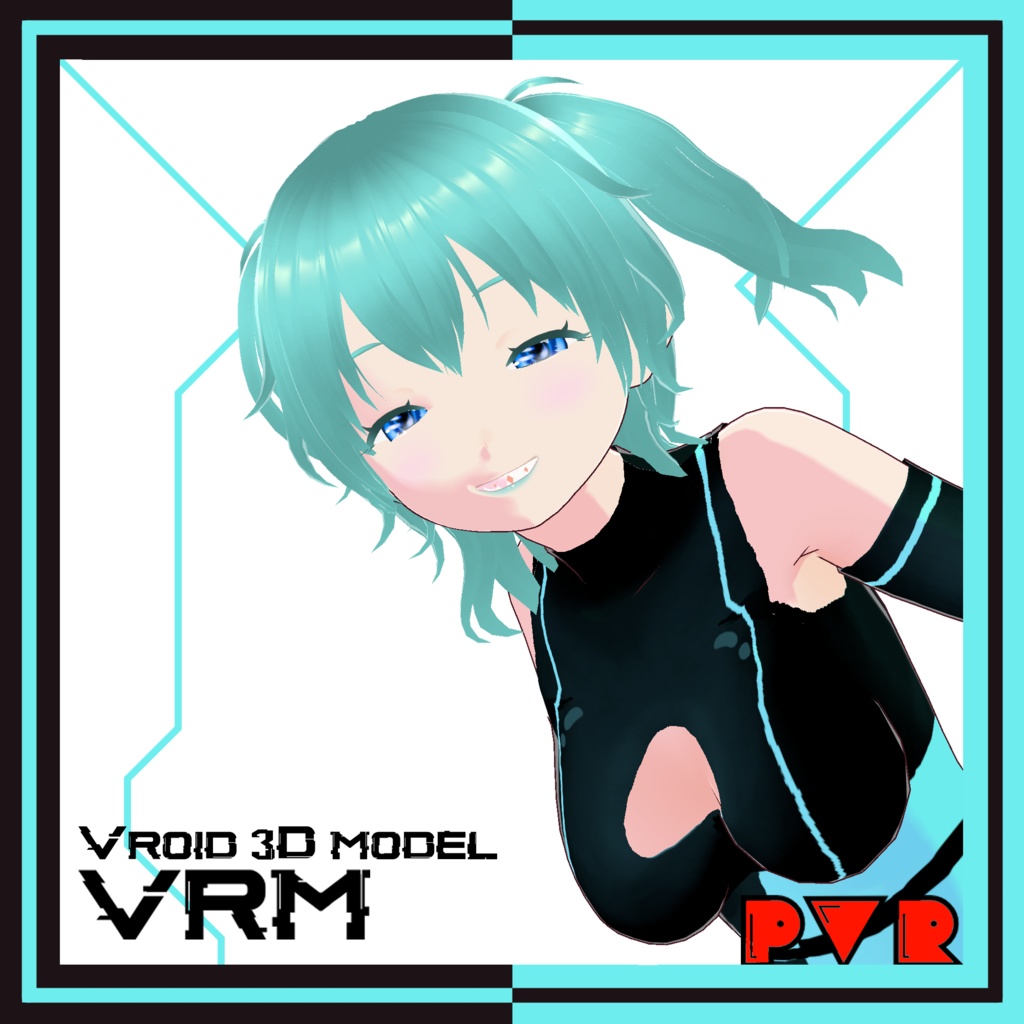 Original 3D vrm model (CyAnn) VRChat/Vtuber - PixeledVR - BOOTH