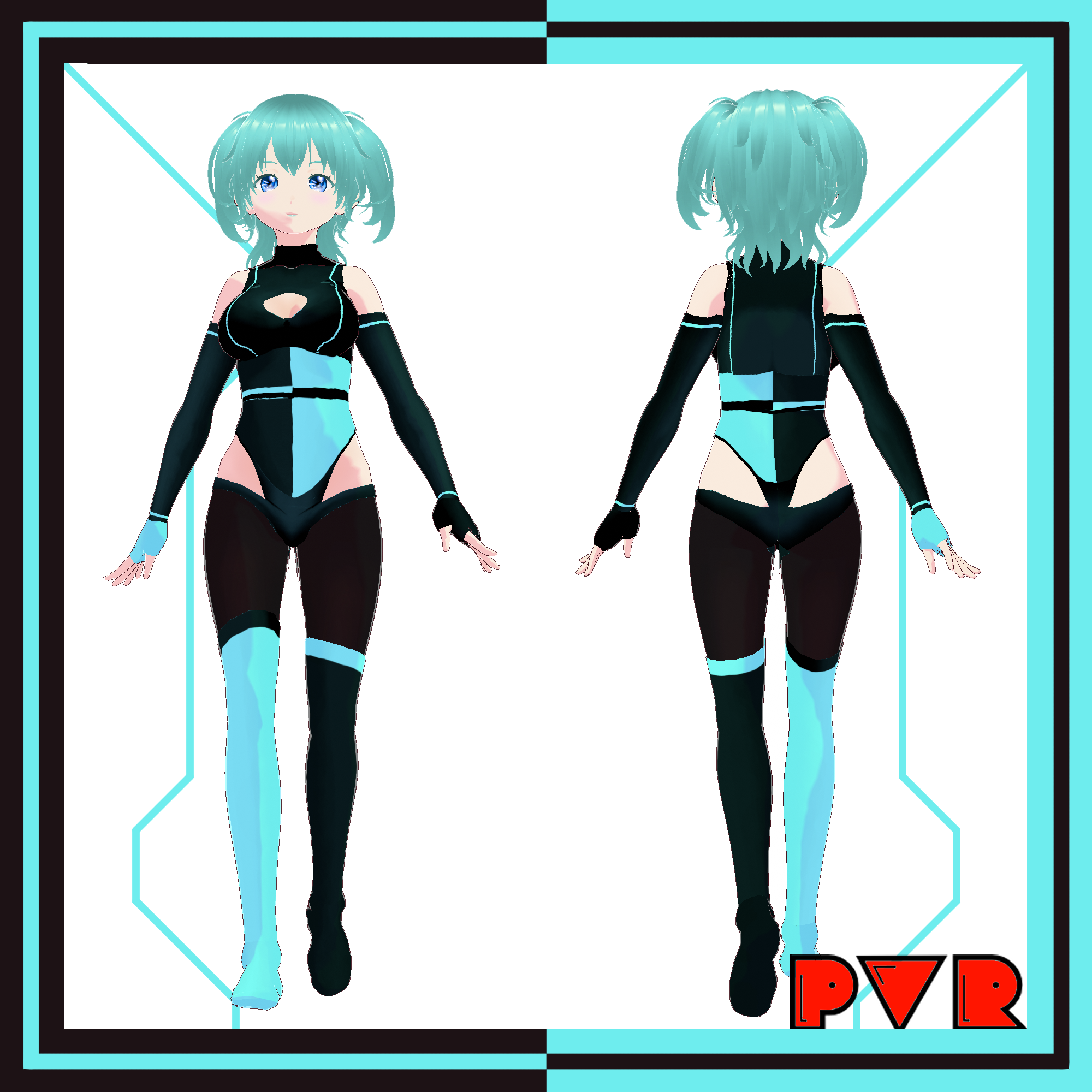 Original 3D vrm model (CyAnn) VRChat/Vtuber - PixeledVR - BOOTH