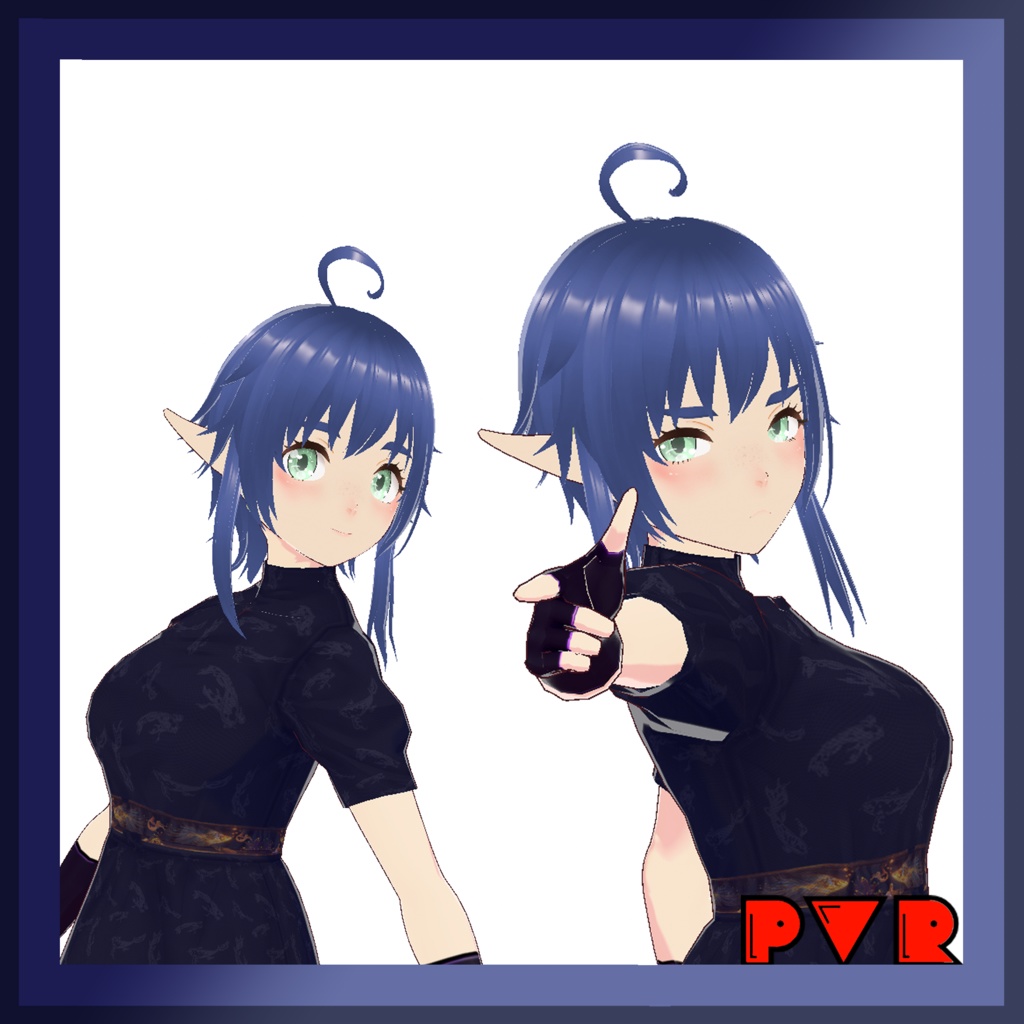 Original 3D vrm model (El) VRChat/Vtuber - PixeledVR - BOOTH