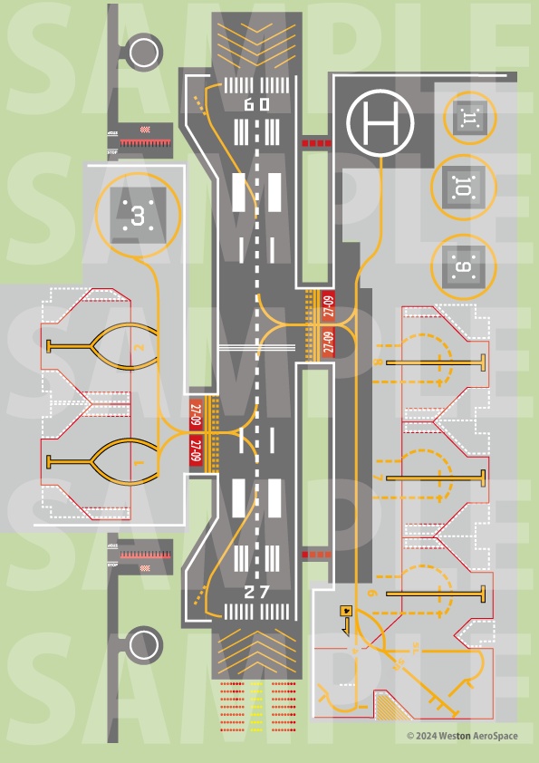 空港シート A4サイズ RWY27-09 - Weston Aerospace - BOOTH