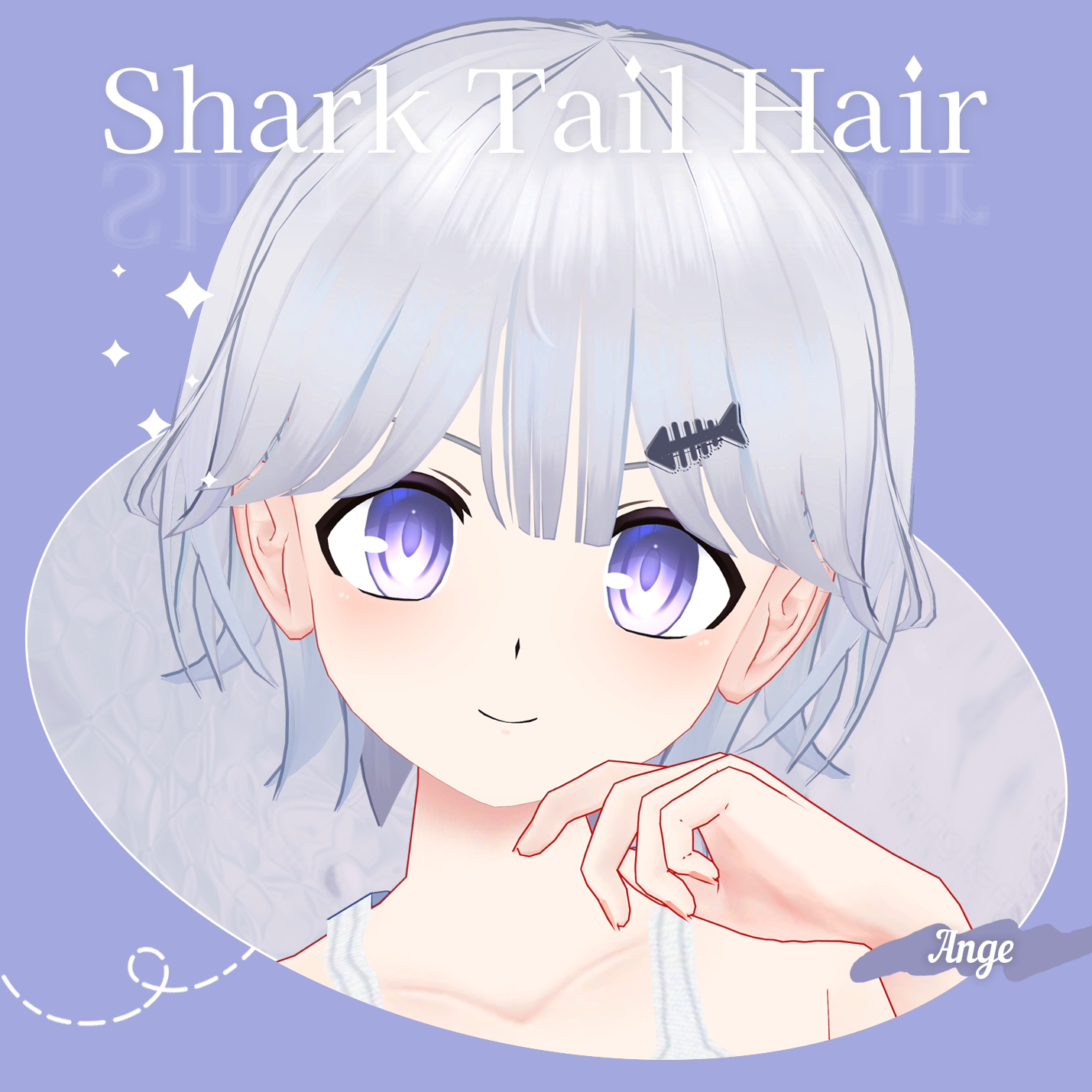 【複数アバター対応】Shark Tail Hair│ギミック付【VRChat】 - Яi-bon*2 - BOOTH