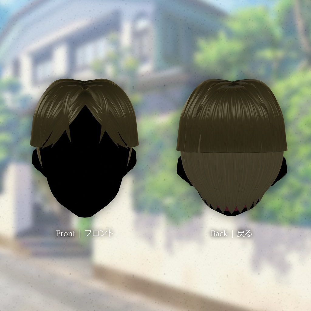 VRoid Hair [VRoid用ヘアプリセット] - Isao 2 - bouya - BOOTH