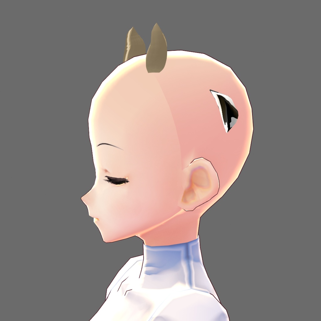 [VROID] PRESET Simple Cow Headpiece w/ moving ears 帽子牛 BETA VERSION ...