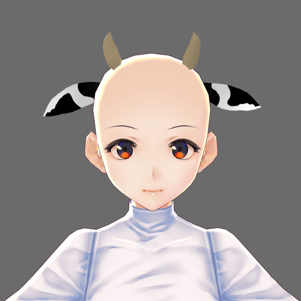 [VROID] PRESET Simple Cow Headpiece w/ moving ears 帽子牛 BETA VERSION ...