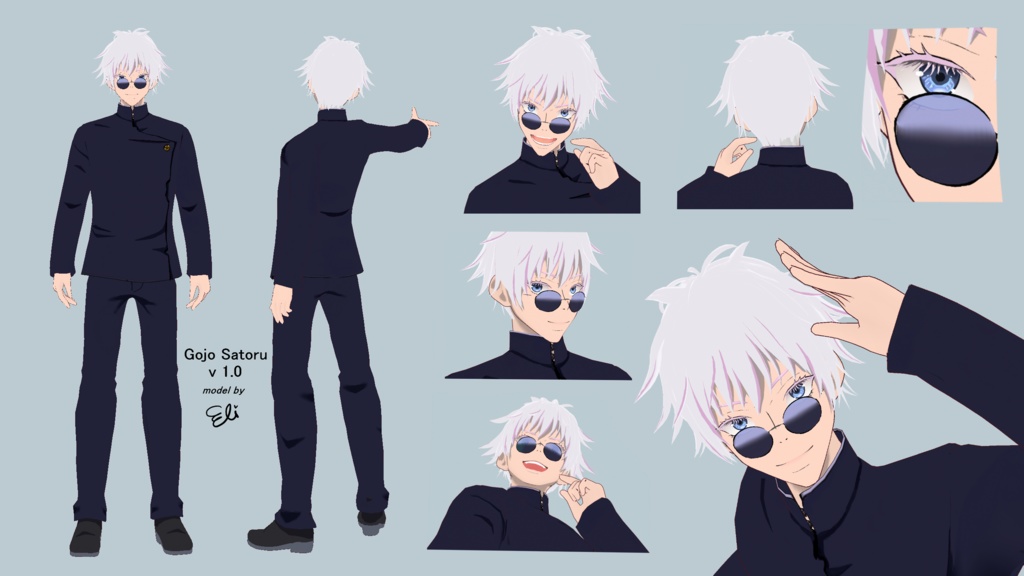 [VR CHAT/ VTUBER] Gojo Satoru student ver. 2nd season (VRM file) - ELI ...