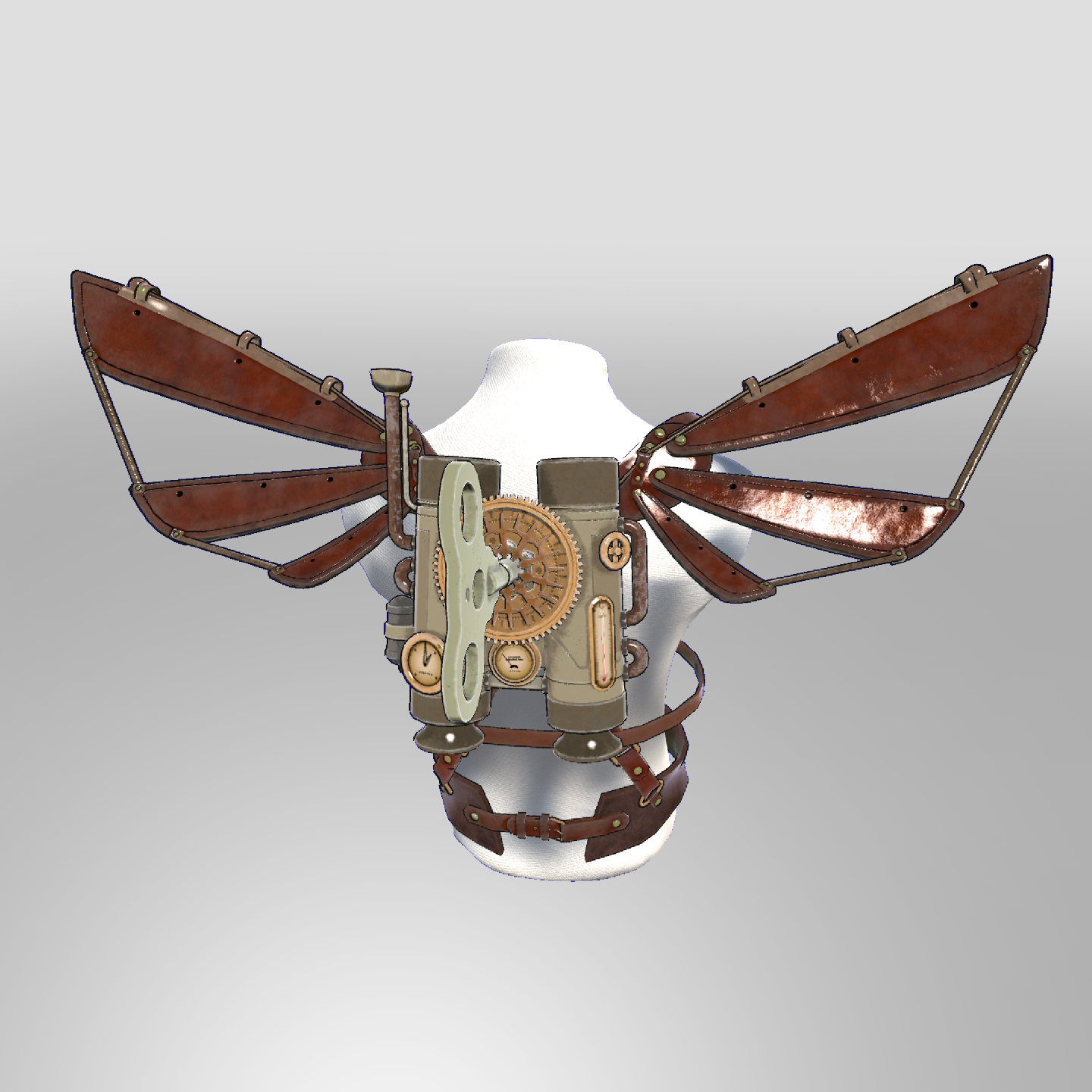 Steampunk Jetpack With Wings