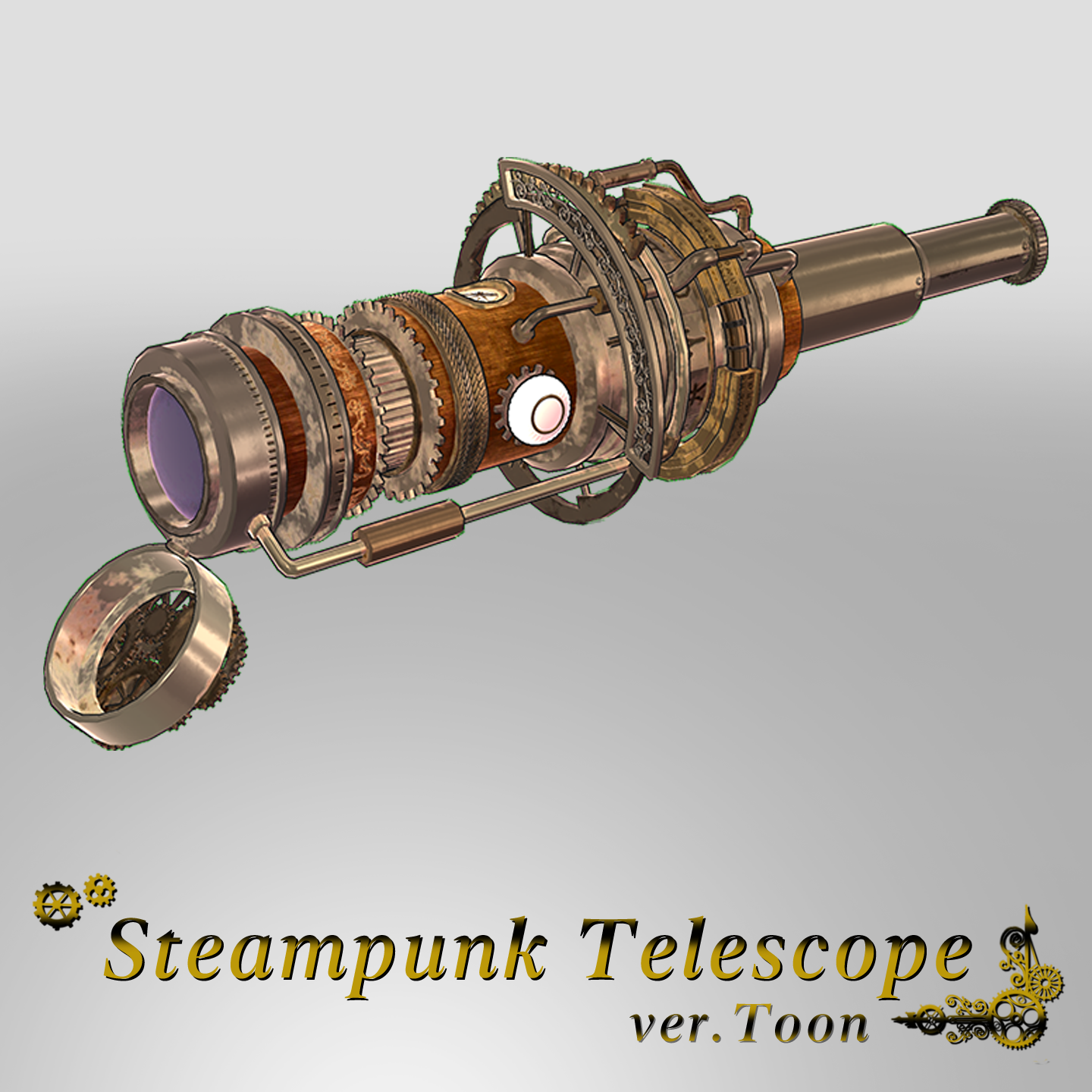 Steampunk Telescope ver.Toon - trickbooth - BOOTH