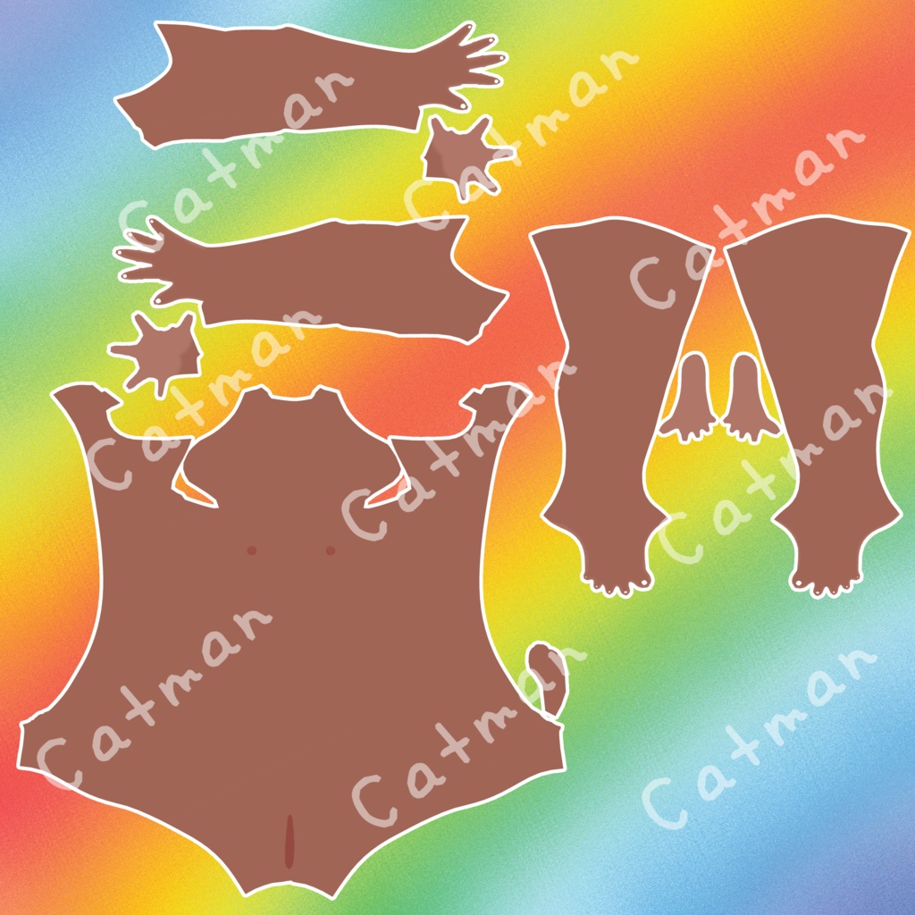 [VRChat] Lumberjackie's Female Base: Free Skin textures - Catman's Shop ...