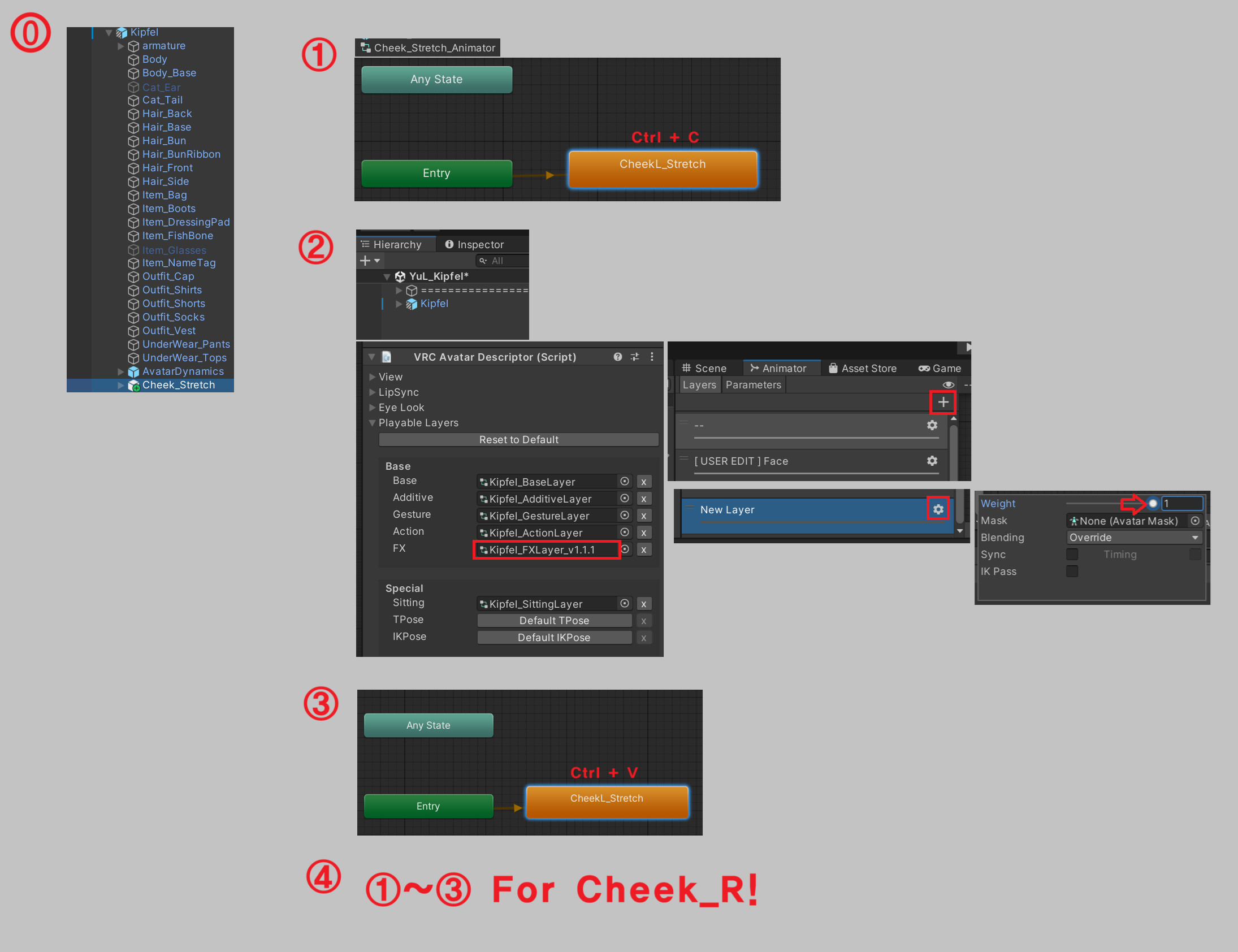 キプフェルの引っ張られるほっぺ · Kipfel Cheek Asset - YuL Shop - BOOTH