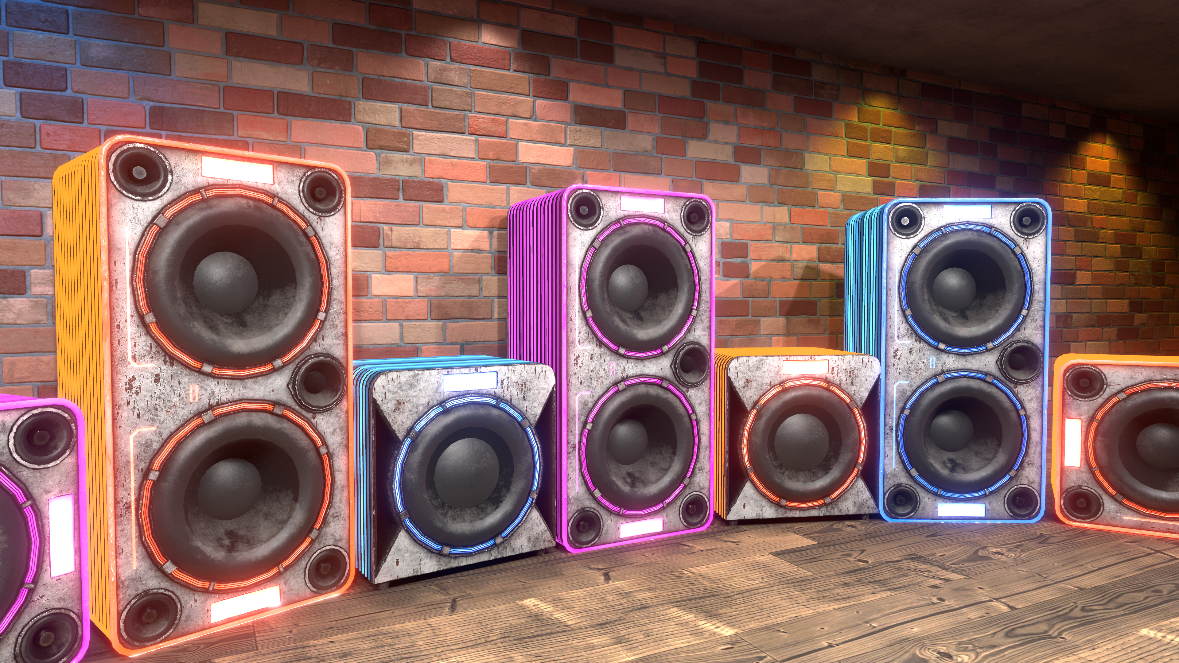 Banana Speakers V12 - Futuristic - Banana's Assets for VRChat - BOOTH