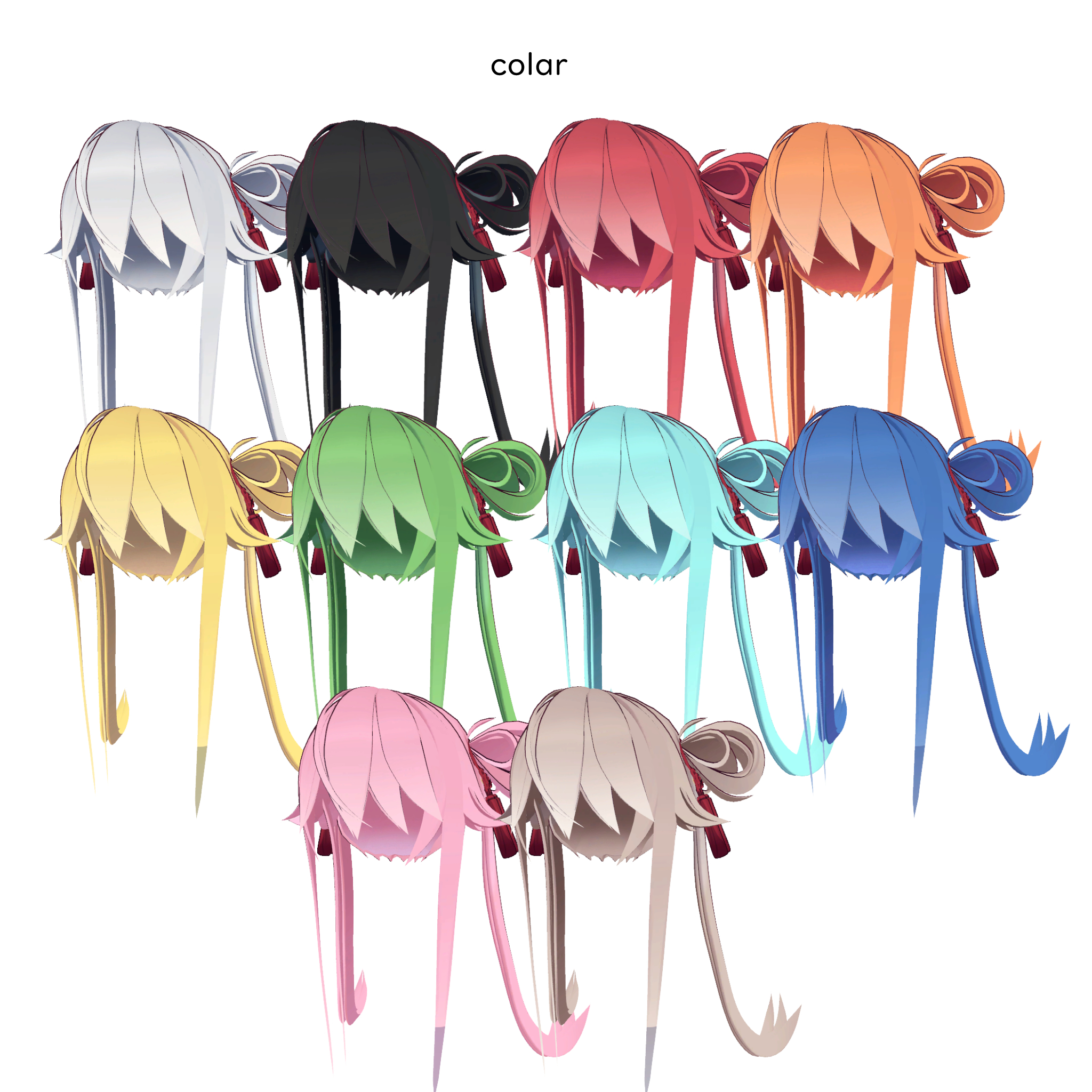 【ルルネ対応】Chinatwin【3Dモデル】 - neko - BOOTH