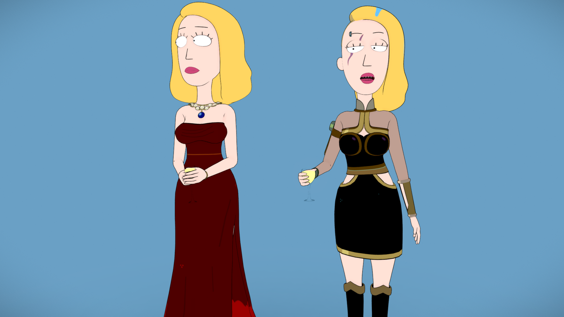 Rick and Morty: Beth Smith 3D model pack (FBX/Blend) - asideofchidori ...