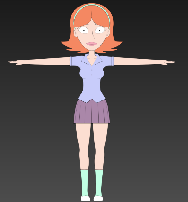 Rick and morty - Jessica model pack for BLENDER 4.1/FBX ...