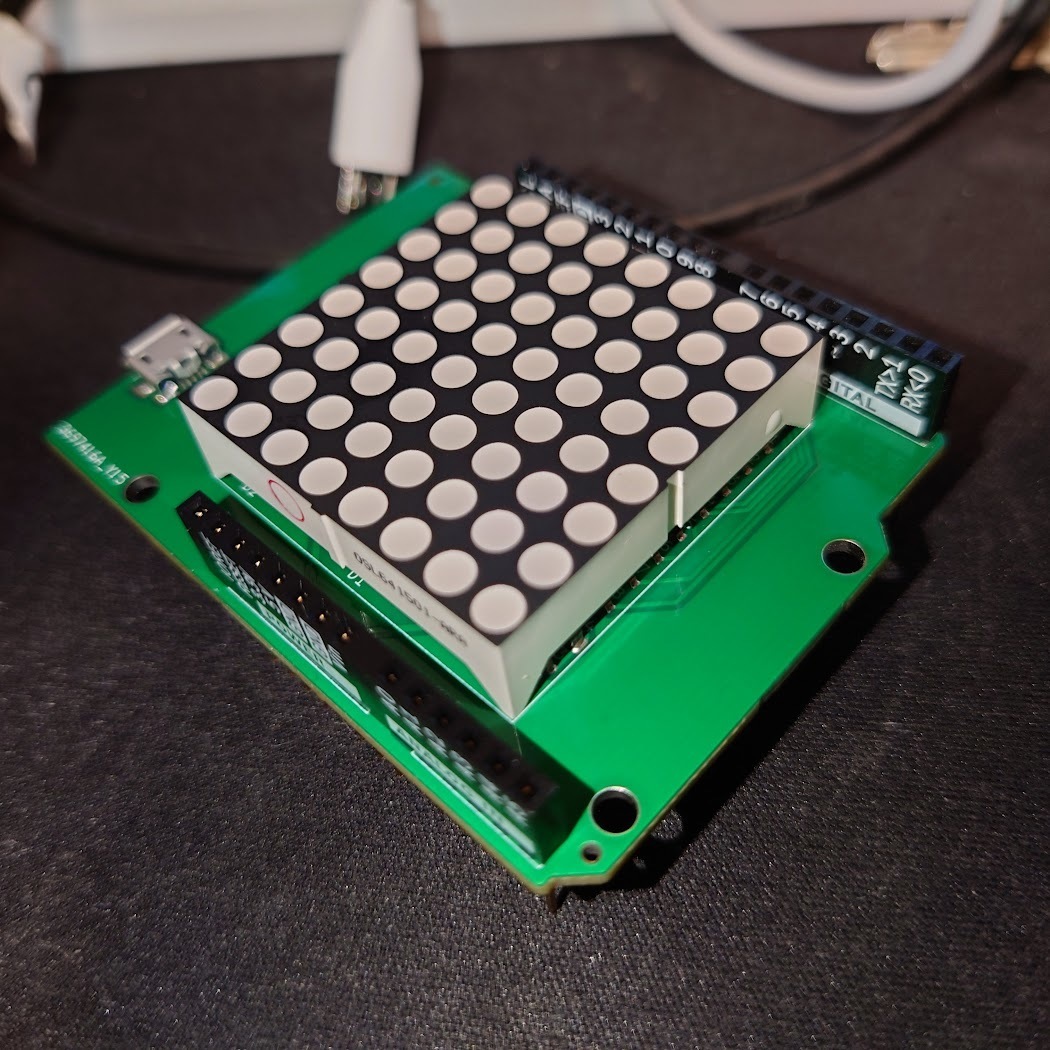 74HC595 ドットマトリクスLED制御用Arduinoシールド - ElectroRam Studio - BOOTH