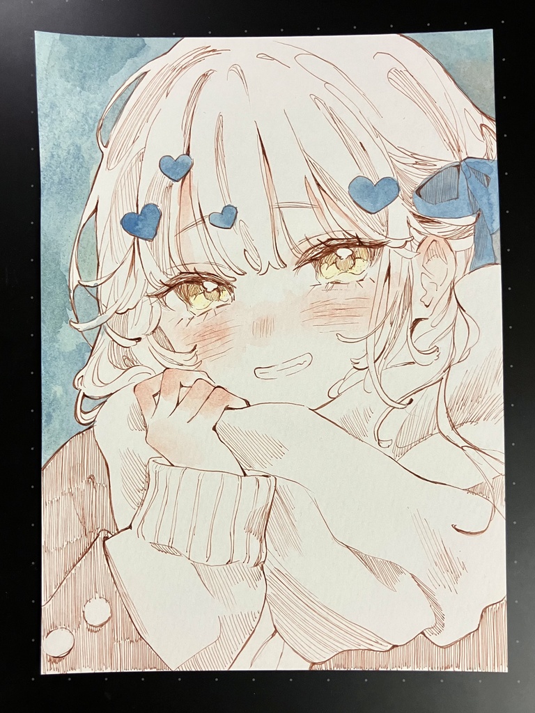 2Lサイズ原画_青 - nazuna-su - BOOTH