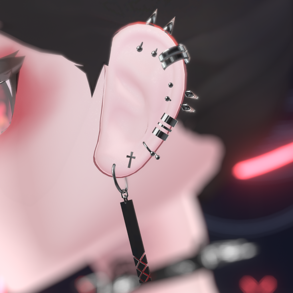 Cross earrings 2種類＋αセット【VRChat想定】 - SIROKURO - BOOTH