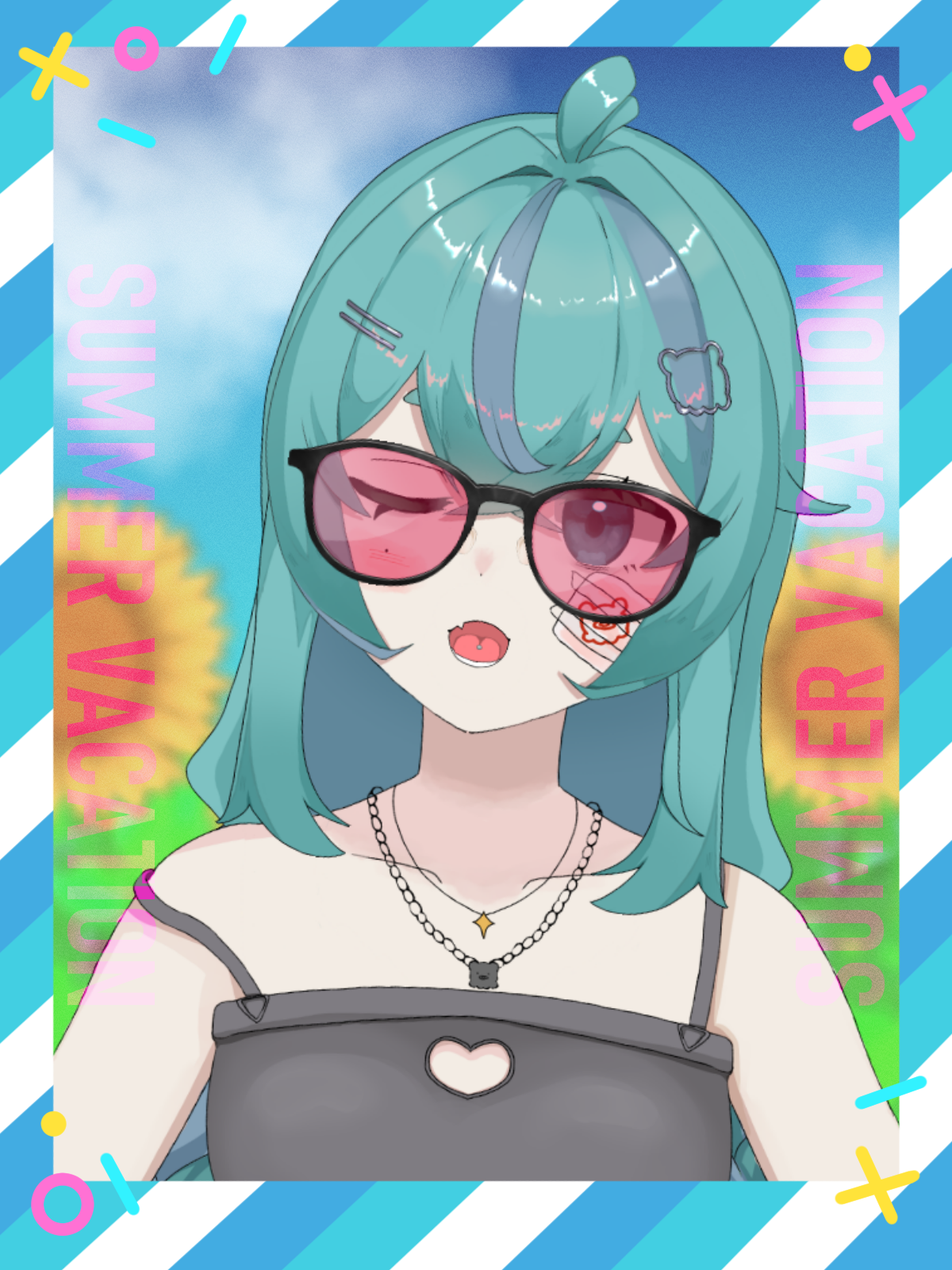 夏っぽ！Vtuber素材(SNS投稿) - 海守うろろ:無料素材屋 - BOOTH