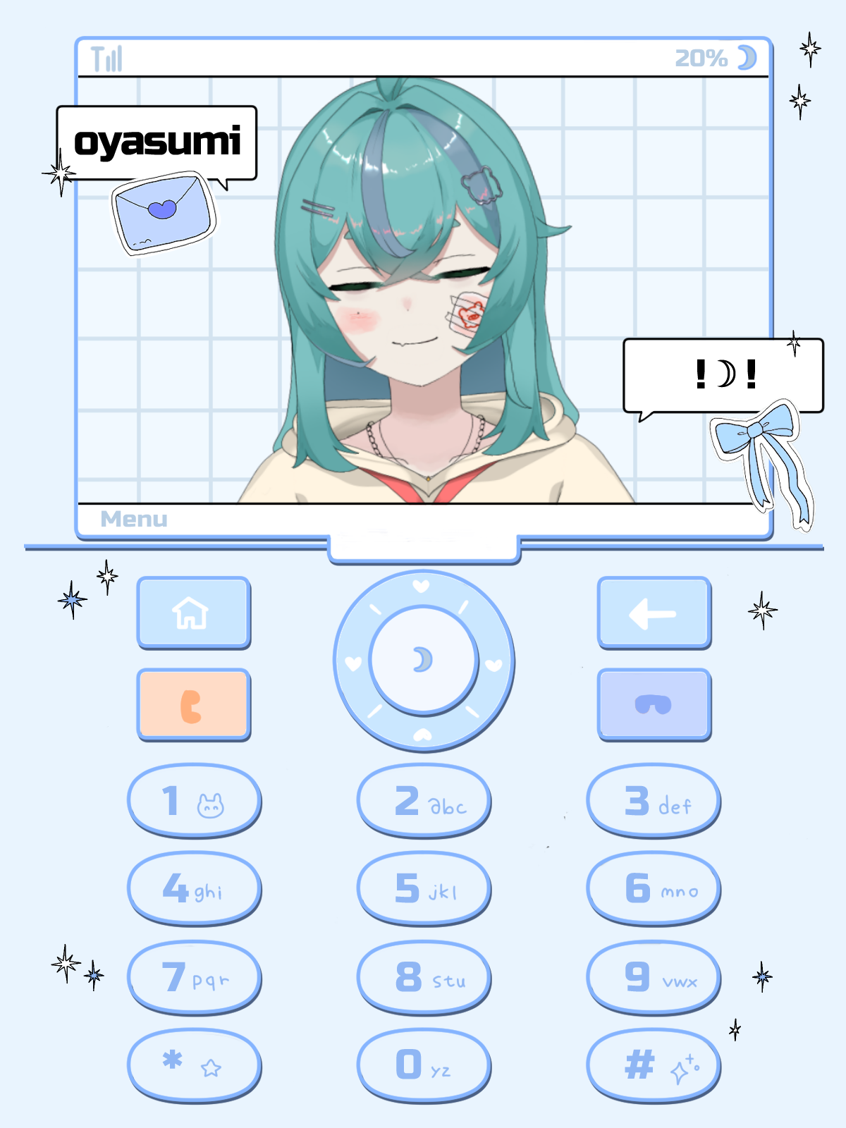 おやすみvtuber素材(SNS投稿) - 海守うろろ:無料素材屋 - BOOTH