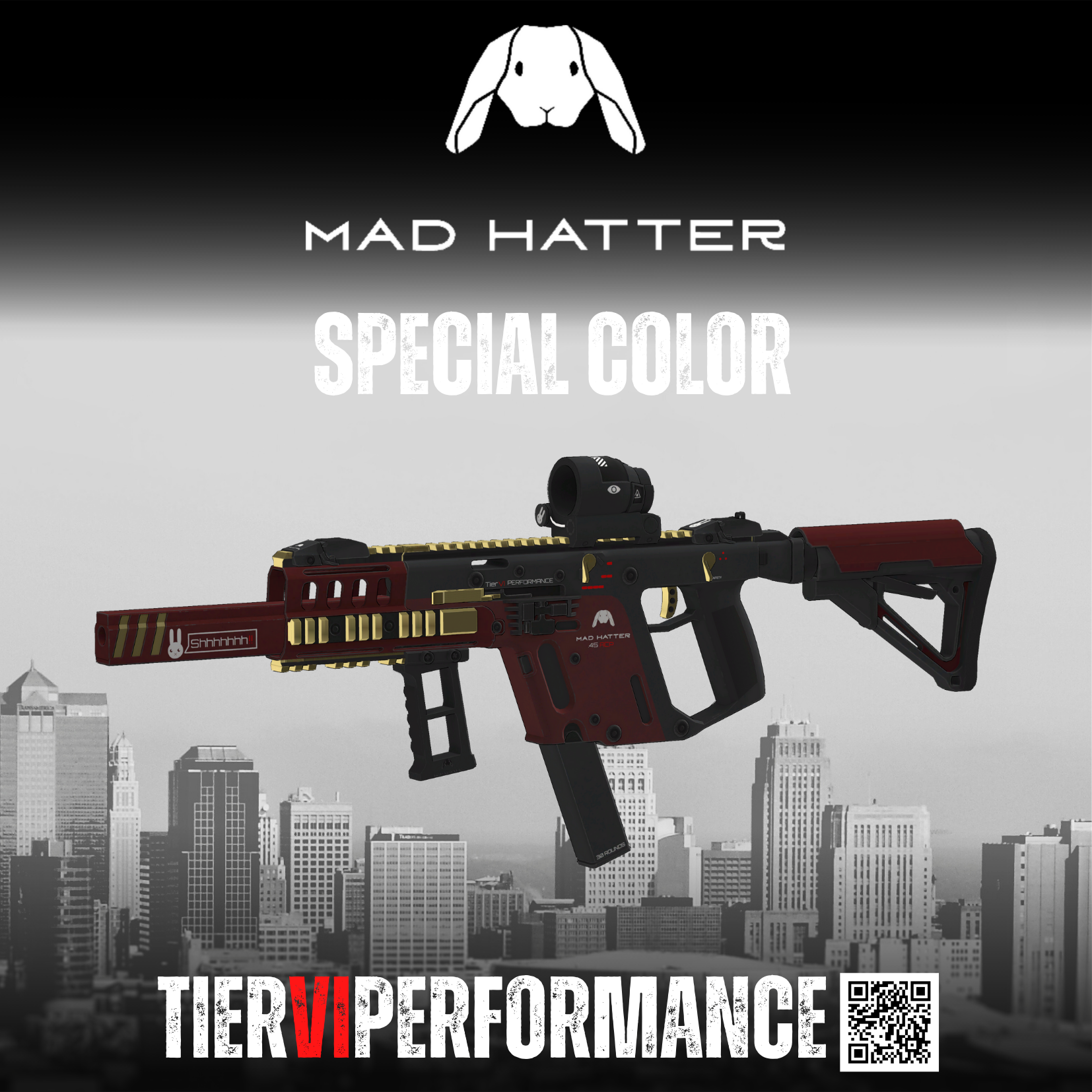 【VRChat向け】3Dモデル PDW MAD HATTER.45 - Tier6 Performance Parts - BOOTH