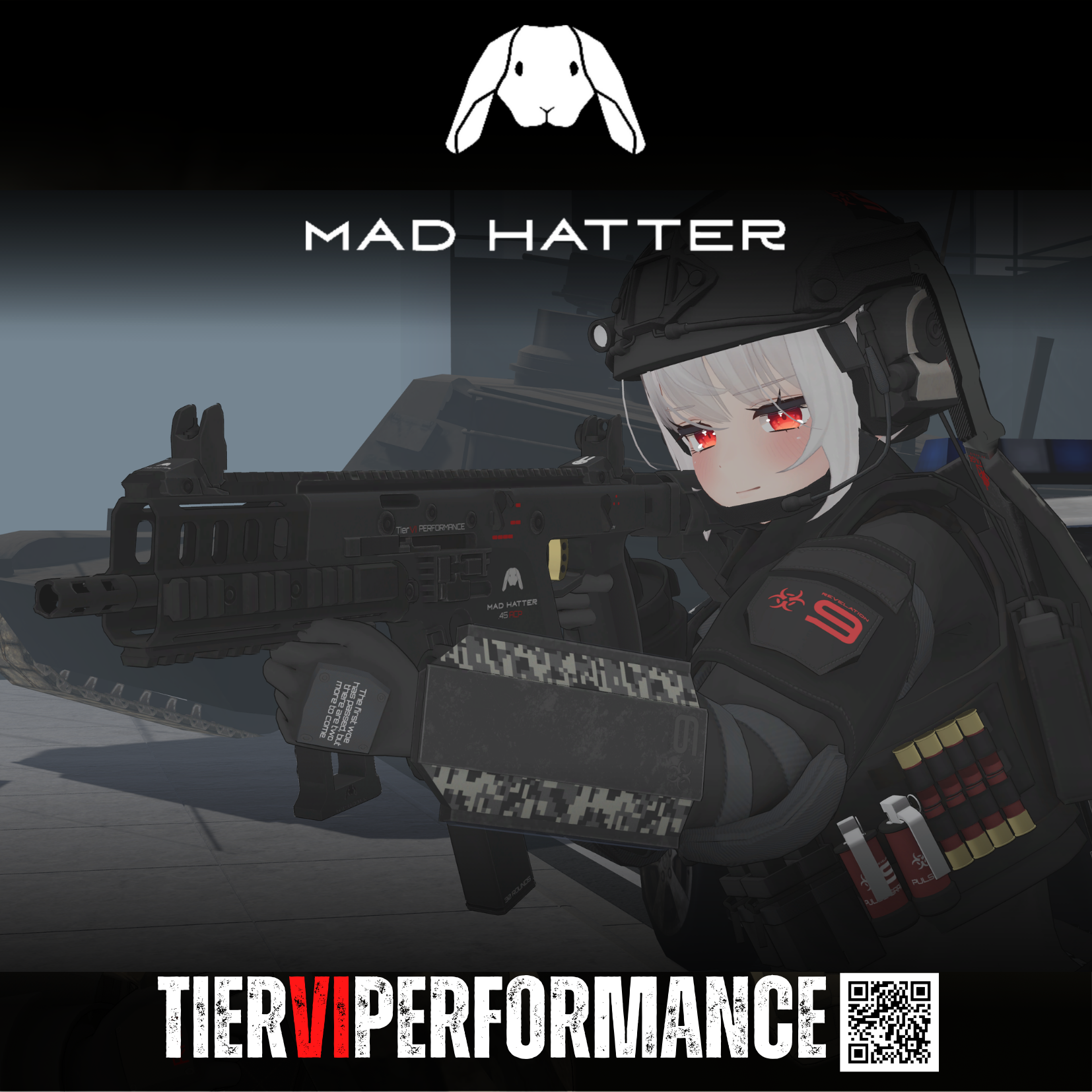 【VRChat向け】3Dモデル PDW MAD HATTER.45 - Tier6 Performance Parts - BOOTH