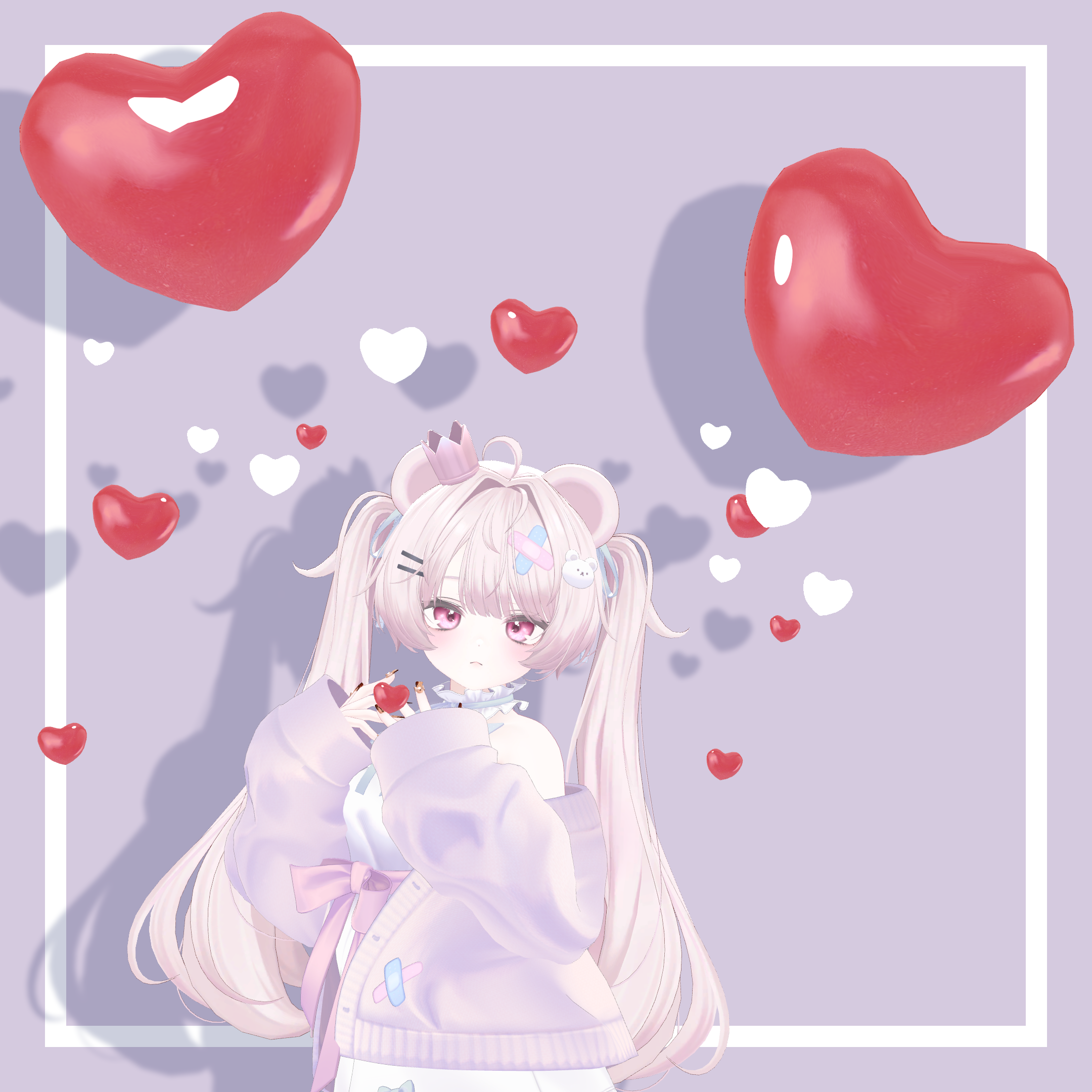 【全11色】ふわふわ揺れる♡ハートに包まれる撮影アクセサリー｜Heart Balloon Set｜MA対応【VRChat】 - 910neco ...