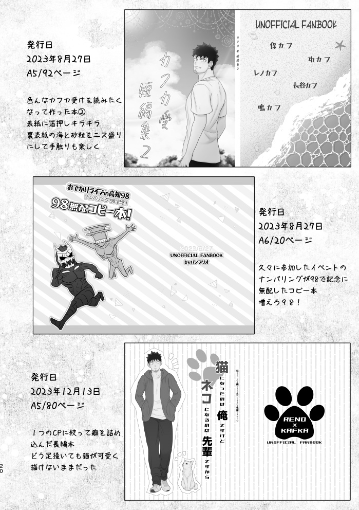 【通常版】 ①カフカ受け再録本 - TK's-Bmblo - BOOTH